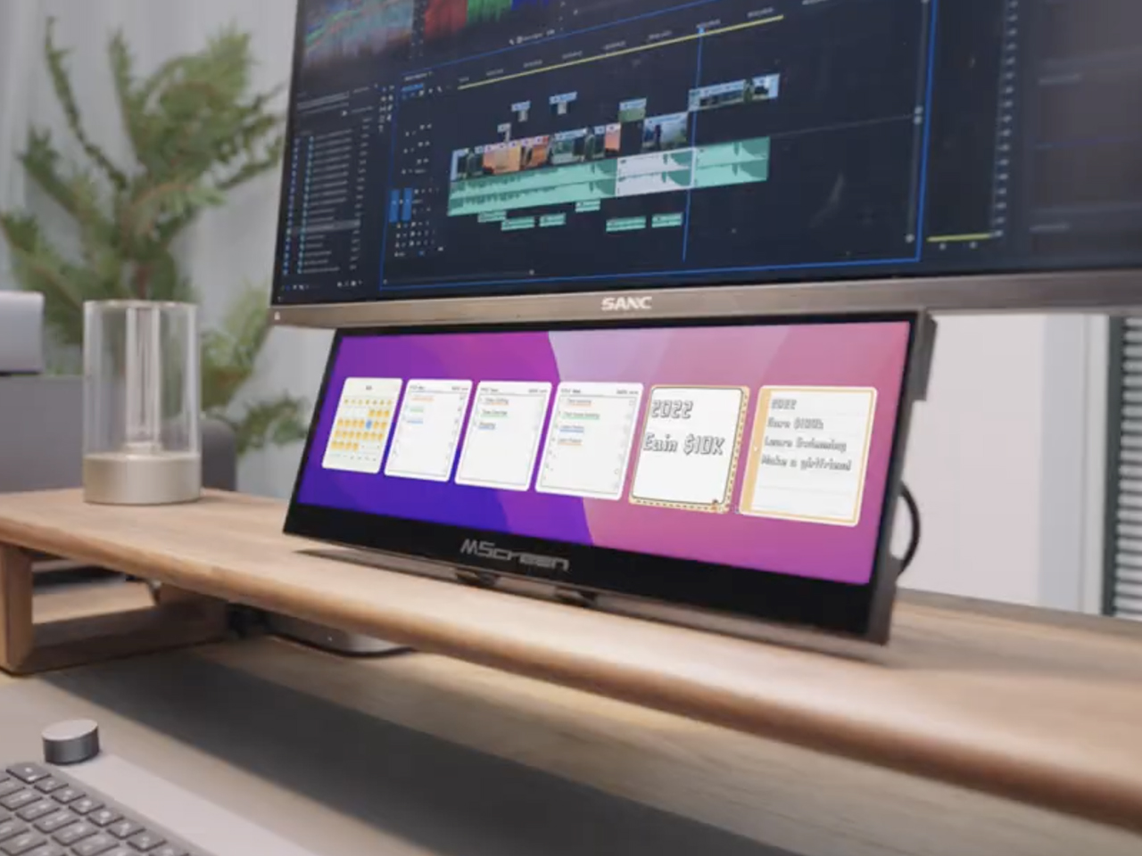 場所を取らずにスクリーンを拡張！ 小型ディスプレイ「MScreen」 - bouncy / バウンシー