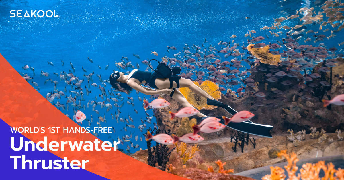 人魚のように水中探検？ ハンズフリーで進むウェアラブル水中スクーター「SEAKOOL D2」 - bouncy / バウンシー