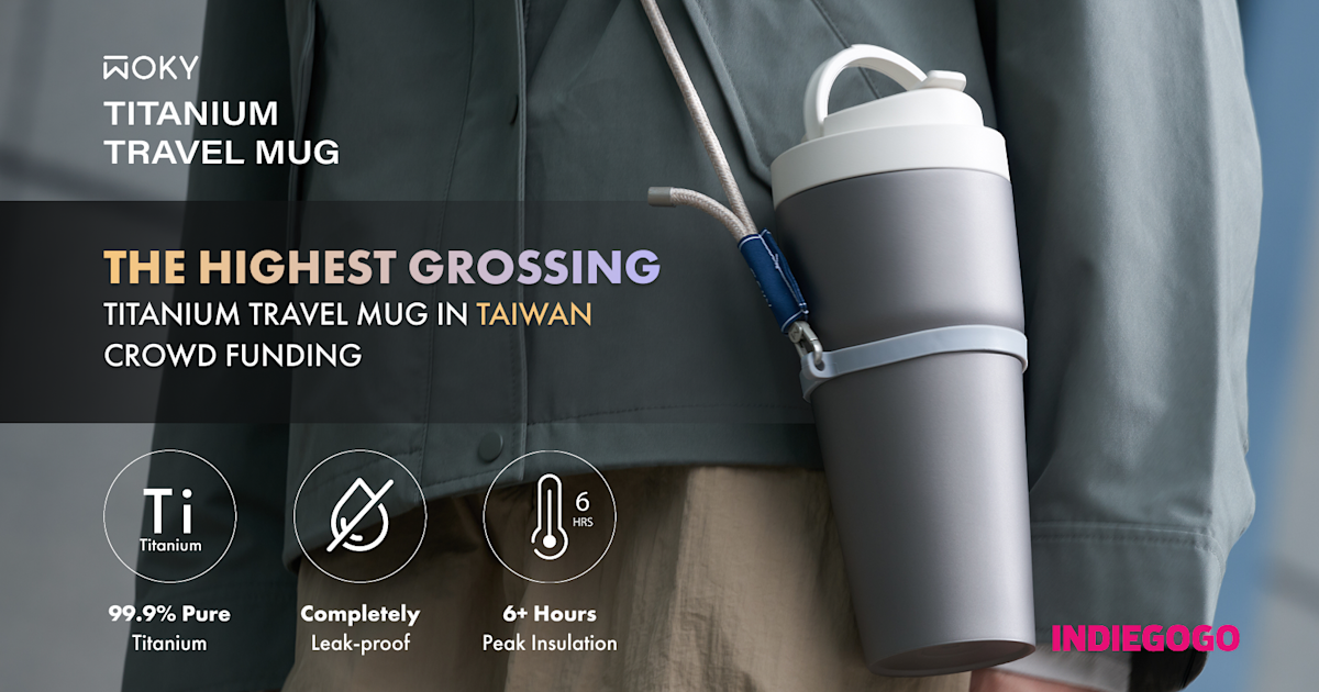 キンキンもアツアツも温度をキープ！ チタン製の真空断熱マグ「Woky Titanium Travel Mug」 - bouncy / バウンシー