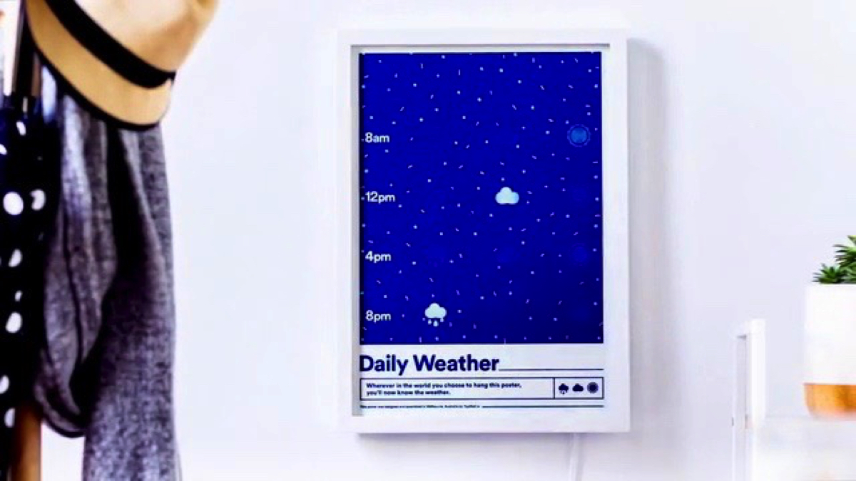 今どきのポスターは天気を教えてくれる。スマートインクを使ったポスター「Typified」 - bouncy / バウンシー