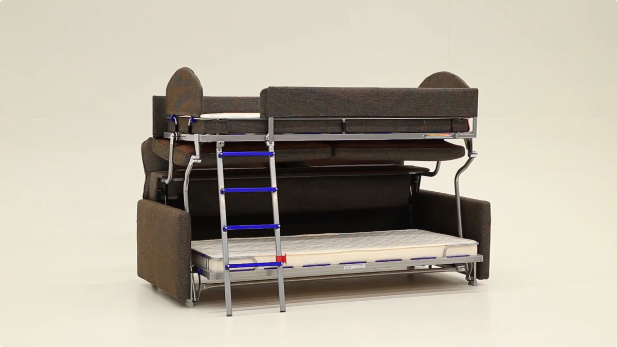 2段ベッドに変形するギミックソファー「Elevate Bunk Bed Sofa Sleeper」 - bouncy / バウンシー
