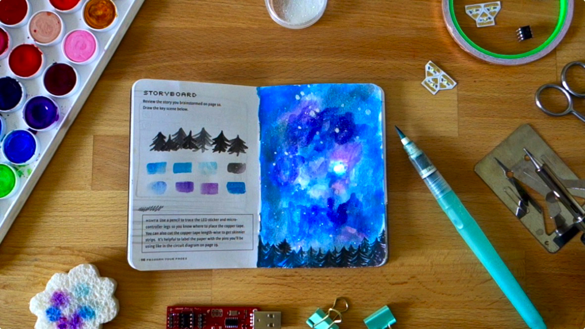 紙に回路を貼り付ける!? 電子工作学習キット「HACK YOUR NOTEBOOK」 - bouncy / バウンシー