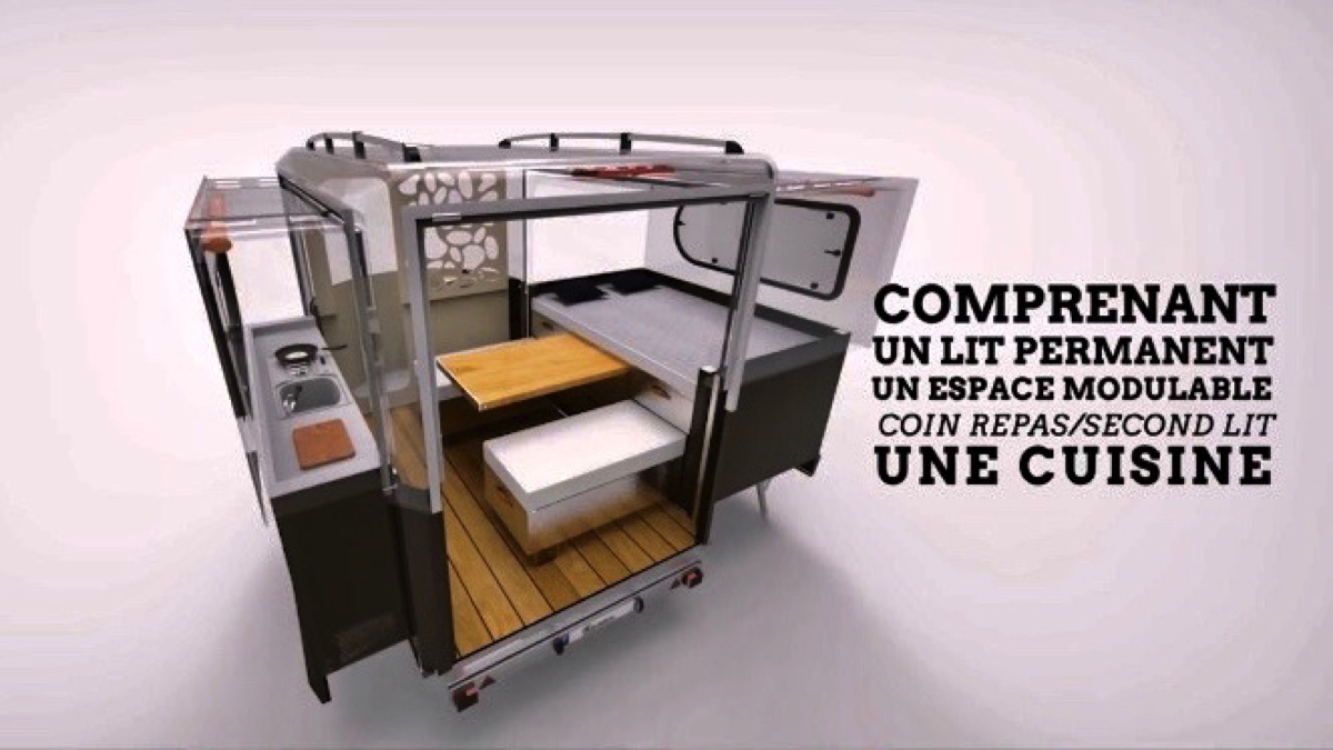 3倍の大きさに変形できるコンパクトキャンピングカー「TIPOON」 - bouncy / バウンシー